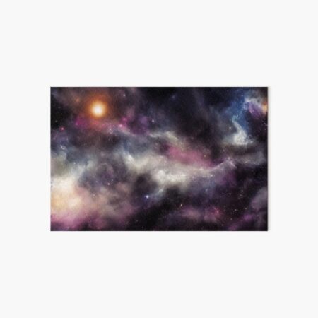 "Detailed landscape painting of galactic outer space featuring stars ...