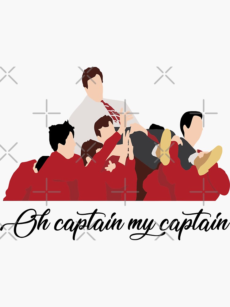 "Dead Poets Society Oh captain my captain" Sticker for Sale by Svgfilms ...