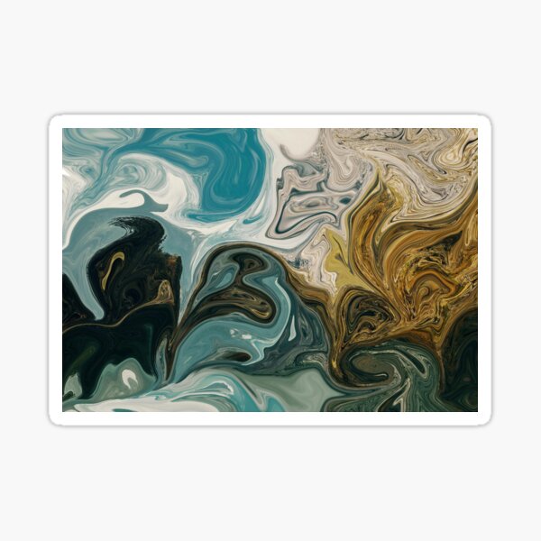 "Yellow And Blue Abstract" Sticker for Sale by procreativefox | Redbubble