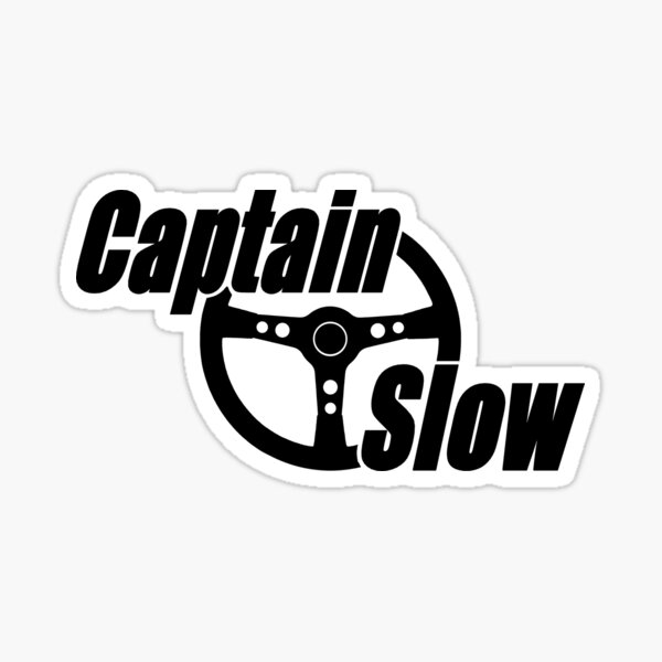 "Captain Slow Petrolhead black logo" Sticker for Sale by goseatonio ...