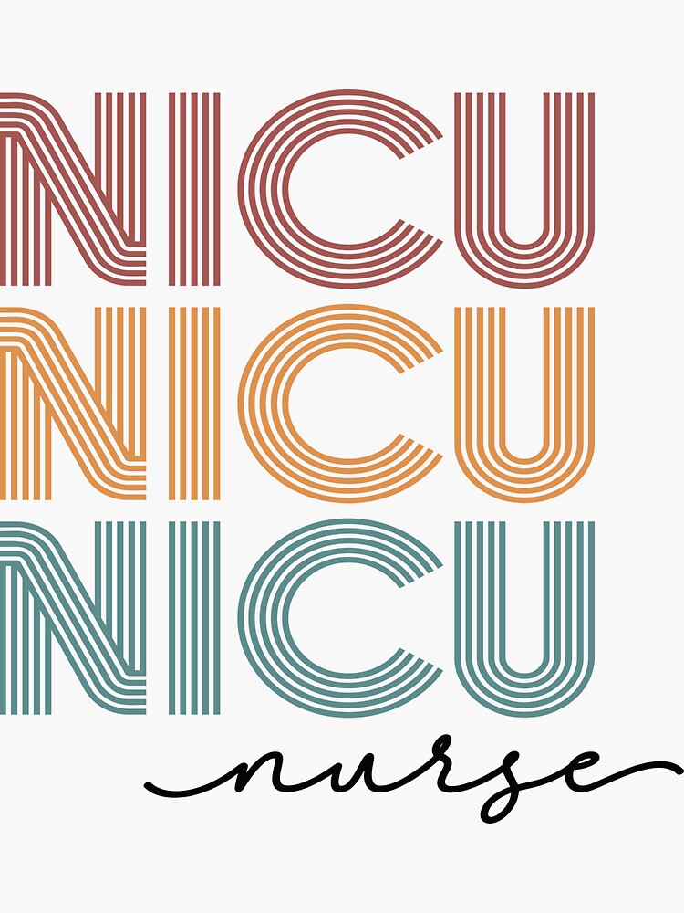 "Colorful Retro Vintage NICU Nurse 80s 1980s" Sticker for Sale by ...
