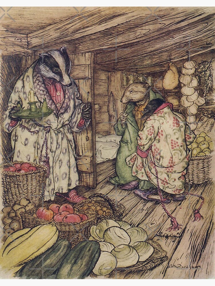 "Arthur Rackham - The Wind in the Willows (1940) - Badger's winter ...