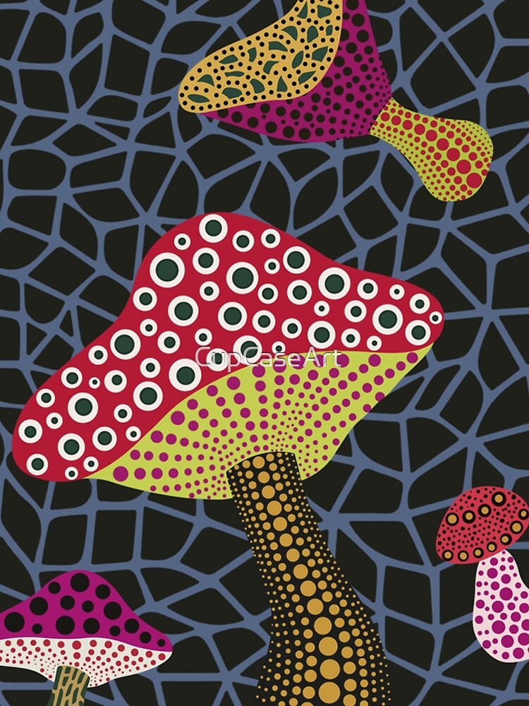 Yayoi Kusama Mushroom Illustration Design, Yayoi Kusama Canvas, Yayoi ...