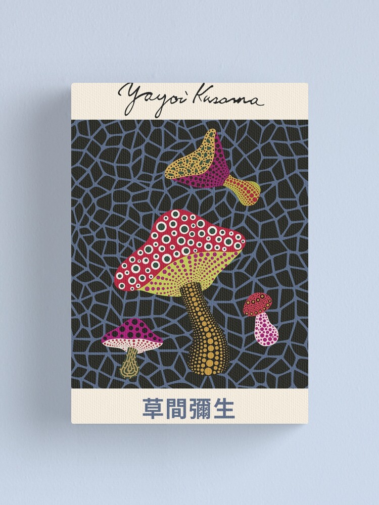 "Yayoi Kusama Mushroom Illustration Design, Yayoi Kusama Canvas, Yayoi ...