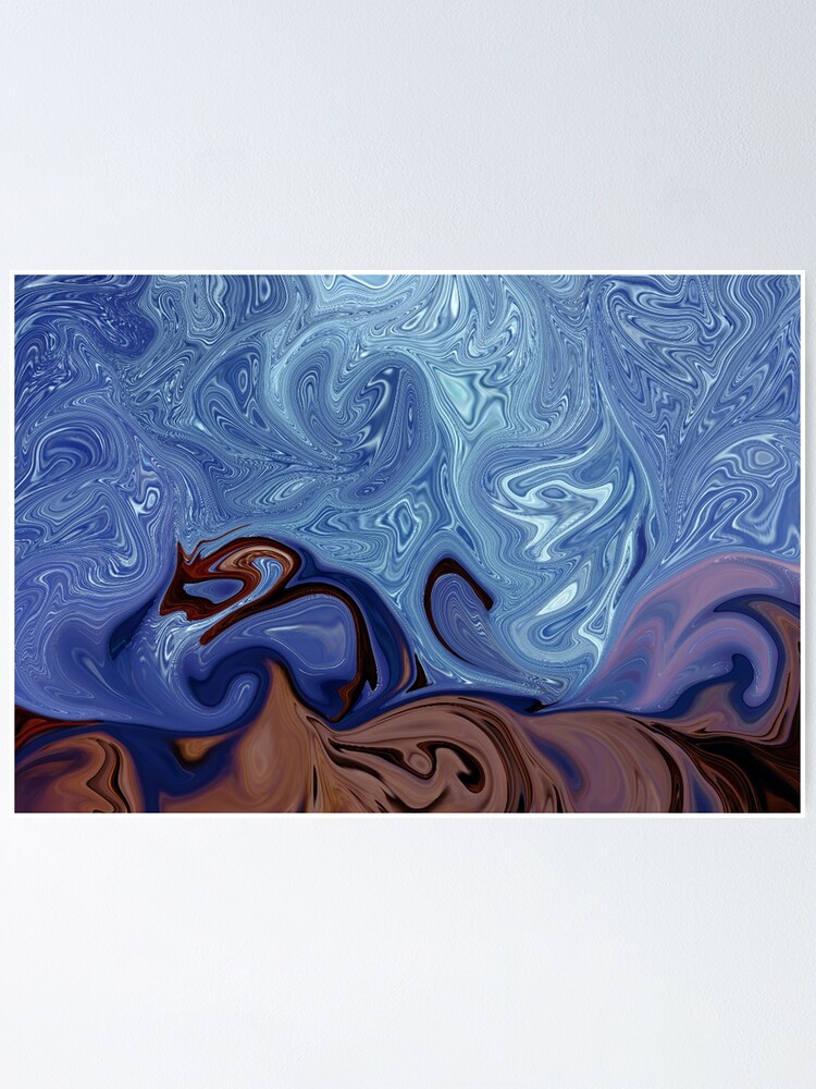 "Ocean Blue Abstract" Poster for Sale by procreativefox | Redbubble