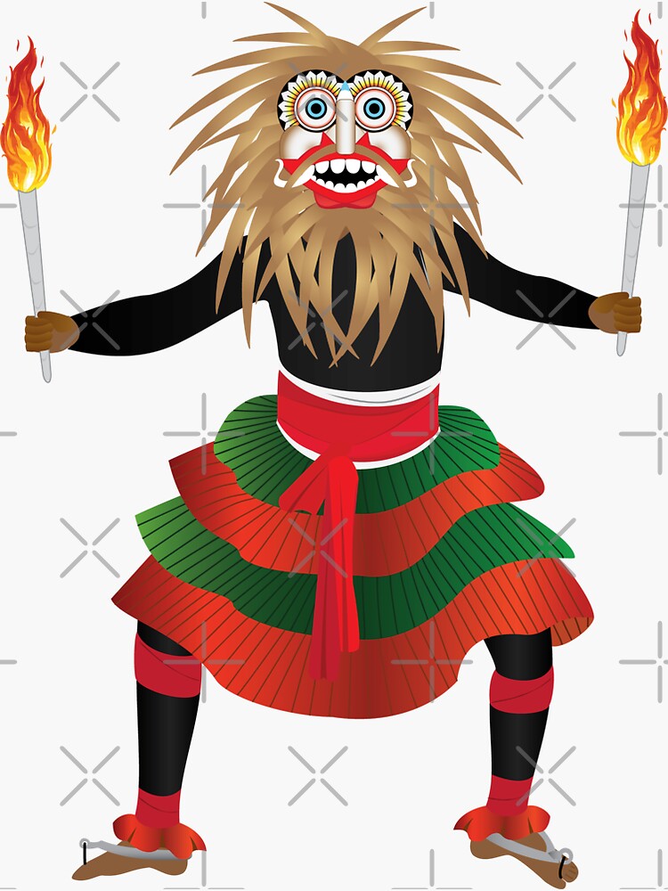 "Pandam Paliya - Torches Devil Dance" Sticker for Sale by ...