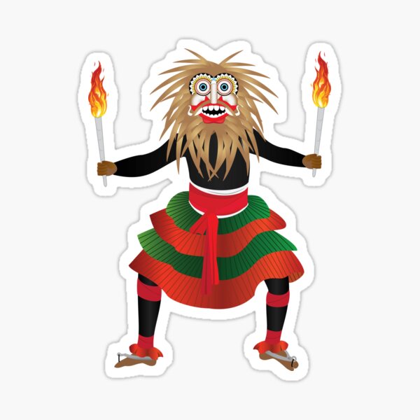 "Pandam Paliya - Torches Devil Dance" Sticker for Sale by ...