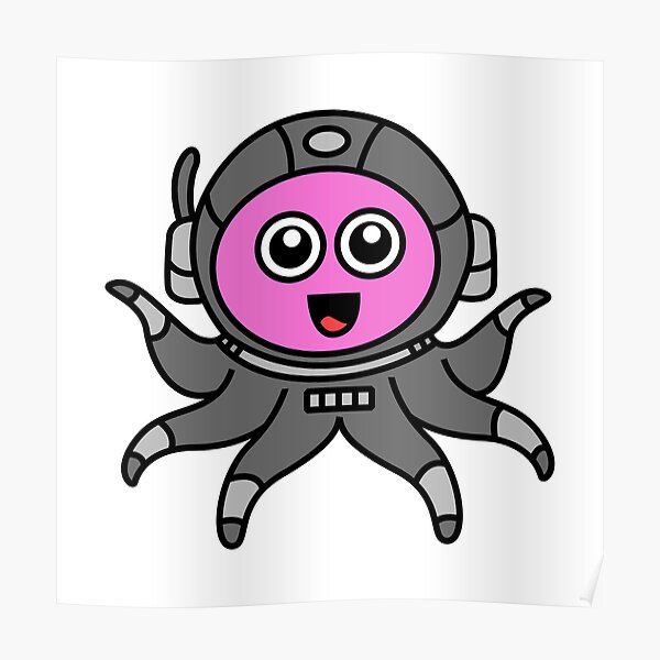 "Octopia-art in space/dive drawing" Poster for Sale by Blondiabshop ...