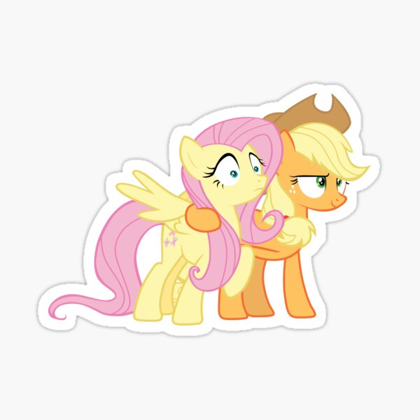 "Applejack and Fluttershy" Sticker for Sale by Tardifice | Redbubble
