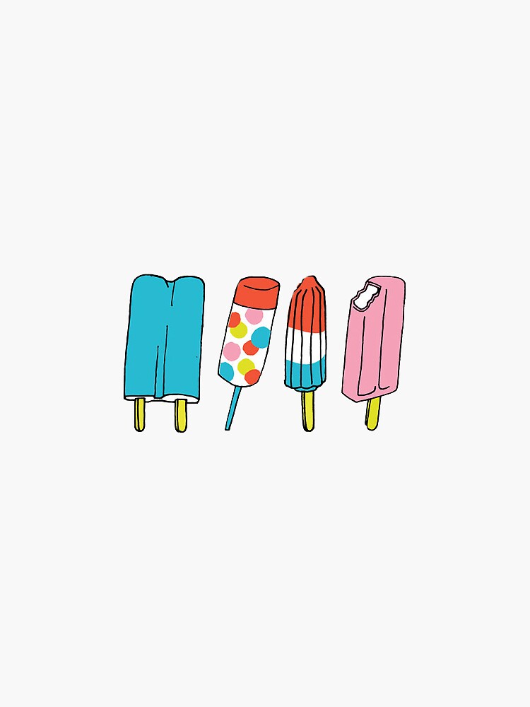 "Popsicle Sticker Pack" Sticker for Sale by abigailclairej | Redbubble
