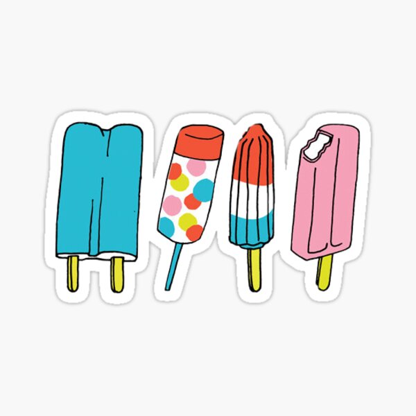 "Popsicle Sticker Pack" Sticker for Sale by abigailclairej | Redbubble