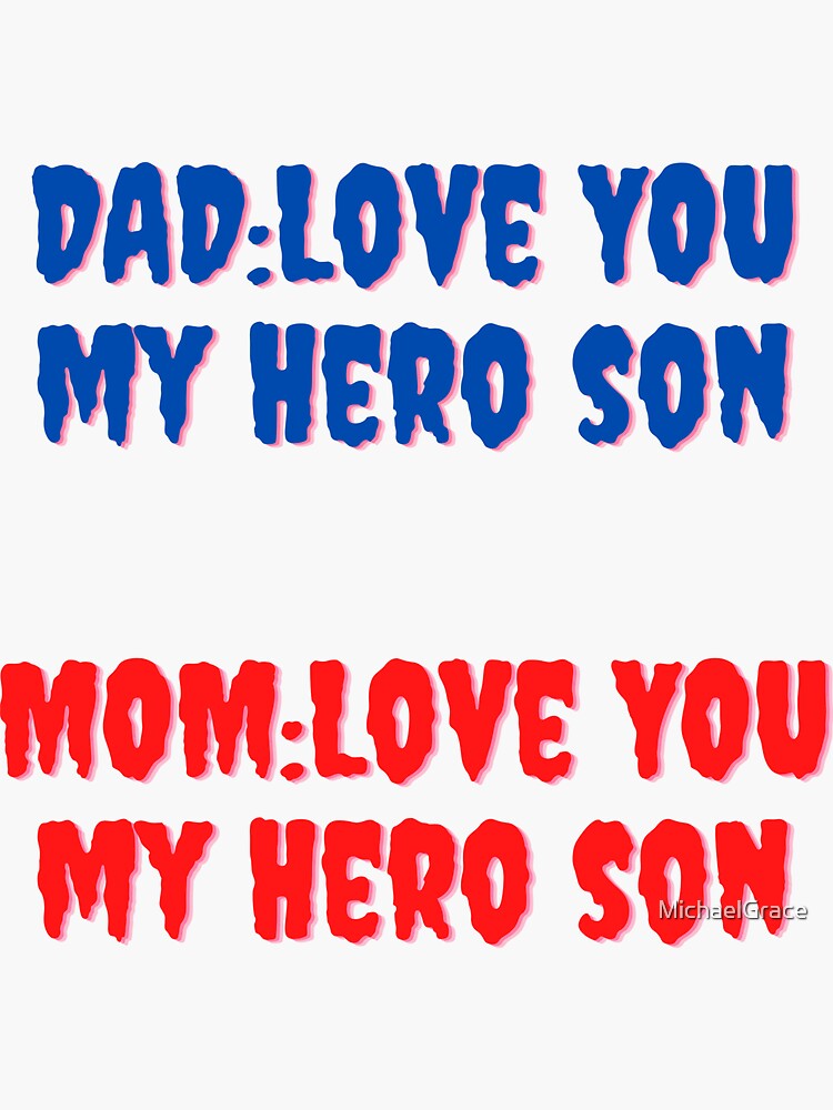 "Dad and Mom love son sticker pack " Sticker for Sale by MichaelGrace ...