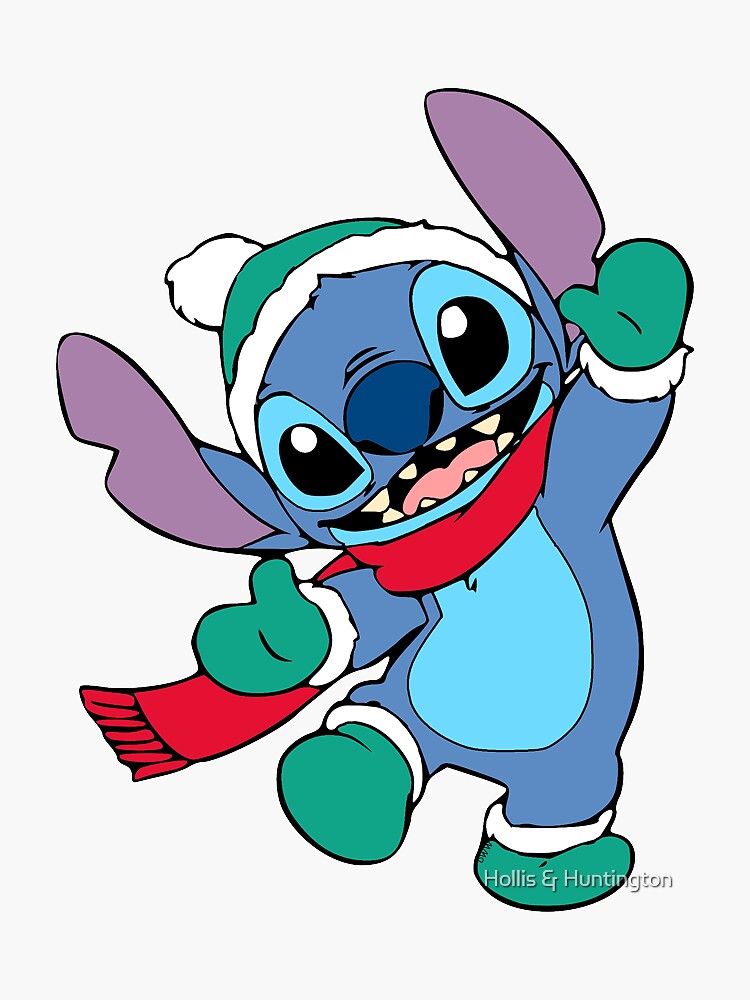 "Stitch In The Winter" Sticker for Sale by abigailclairej | Redbubble
