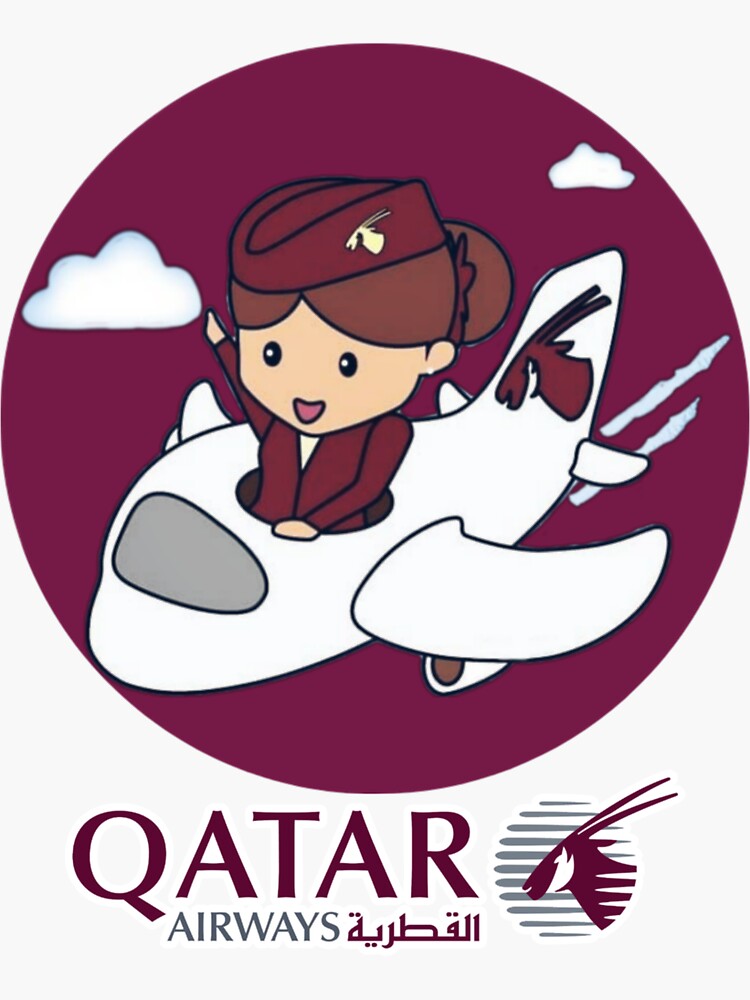 "qatar airways" Sticker for Sale by MrSameeraTop | Redbubble