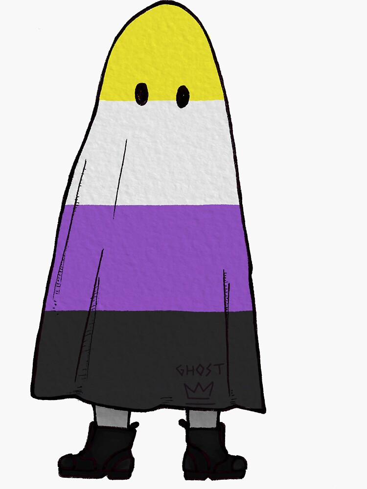 "Non Binary Ghost" Sticker for Sale by metheghostking | Redbubble