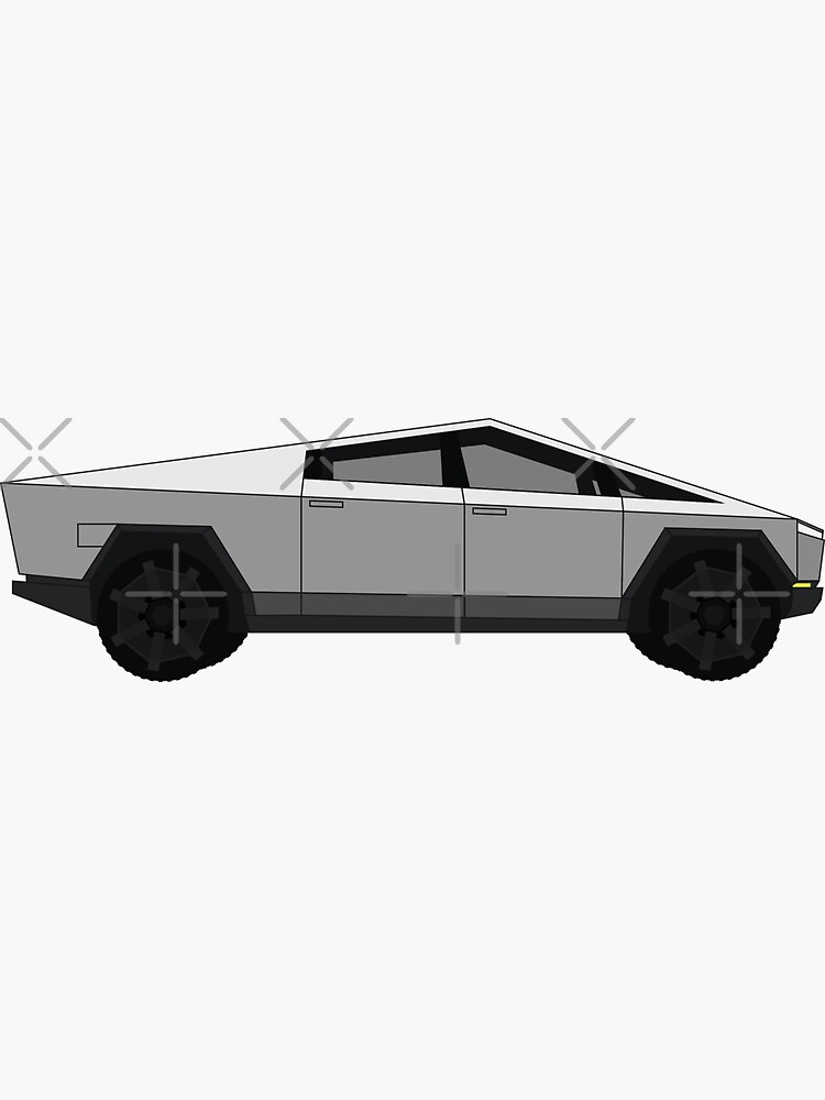 "Tesla Cybertruck" Sticker for Sale by Quetzalita | Redbubble