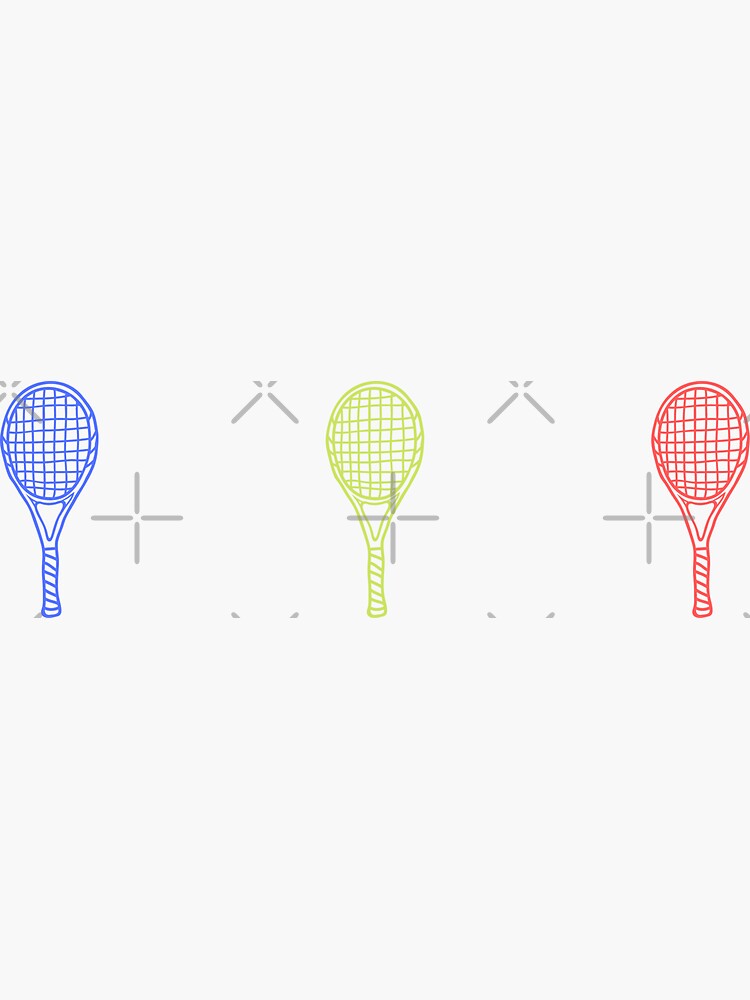 "Colorful Tennis - Colorful Tennis Racket" Sticker for Sale by TieBreak ...