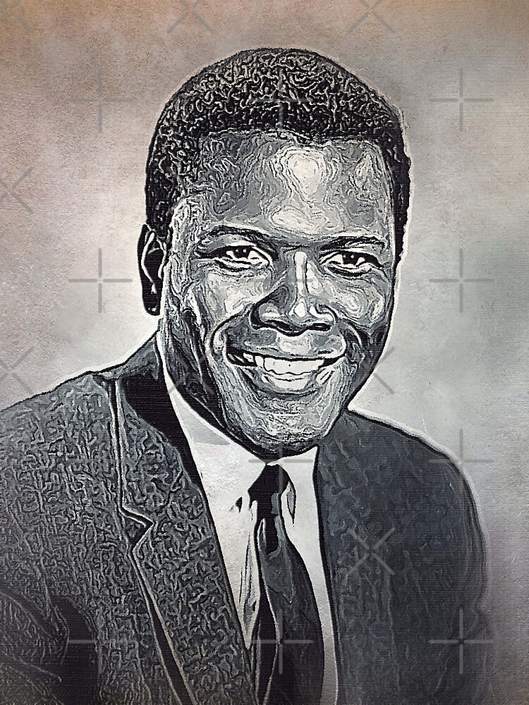 "Sidney Poitier Art - oil paint - D94" Sticker for Sale by DecoWords ...