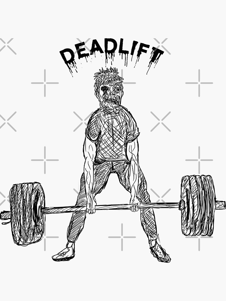 "Deadlift" Sticker for Sale by Barnyardy | Redbubble
