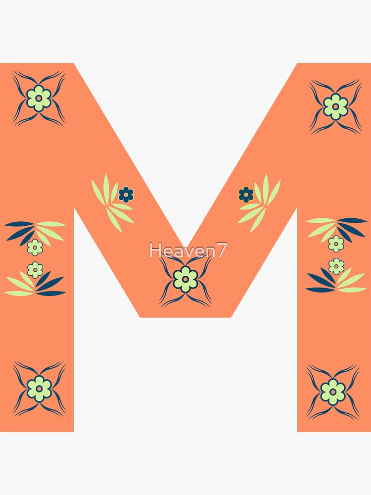 "Monograms Series - Letter M" Sticker for Sale by Heaven7 | Redbubble