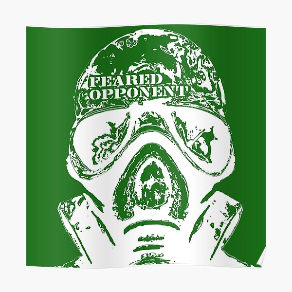 "FEARED OPPONENT" Poster for Sale by 1MILLIONPUSHUPS | Redbubble