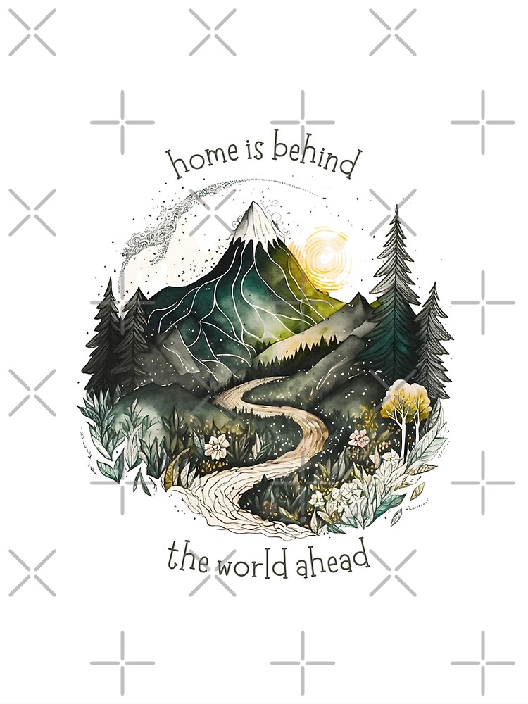 "Home Is Behind, the World Ahead - Lonely Mountain - Watercolor Art ...