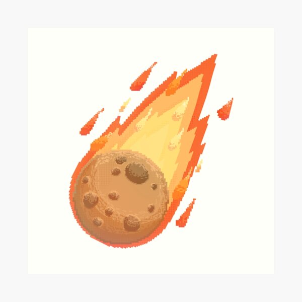 "falling comet pixel art" Art Print for Sale by Pixelart-Mary | Redbubble