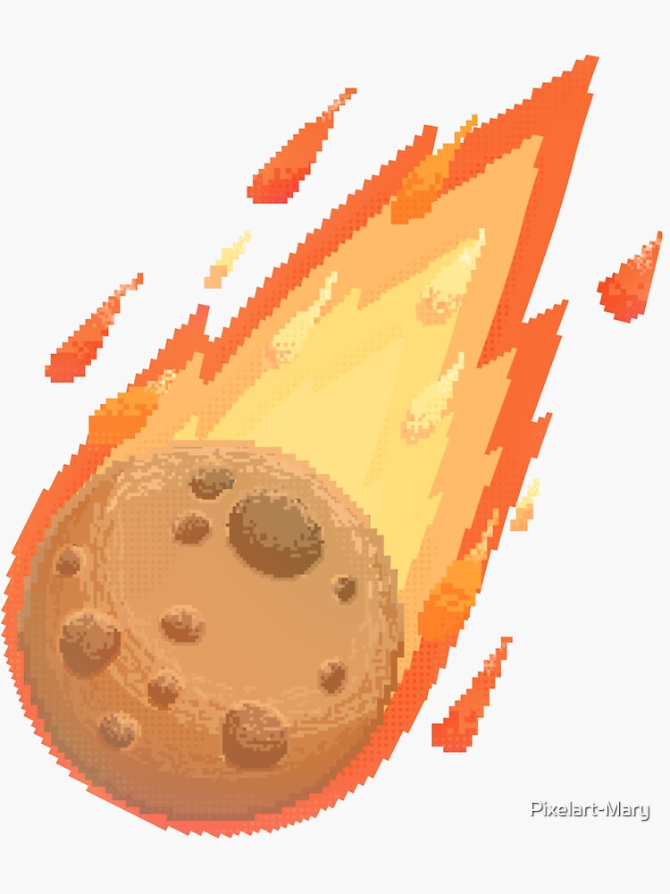 "falling comet pixel art" Sticker for Sale by Pixelart-Mary | Redbubble