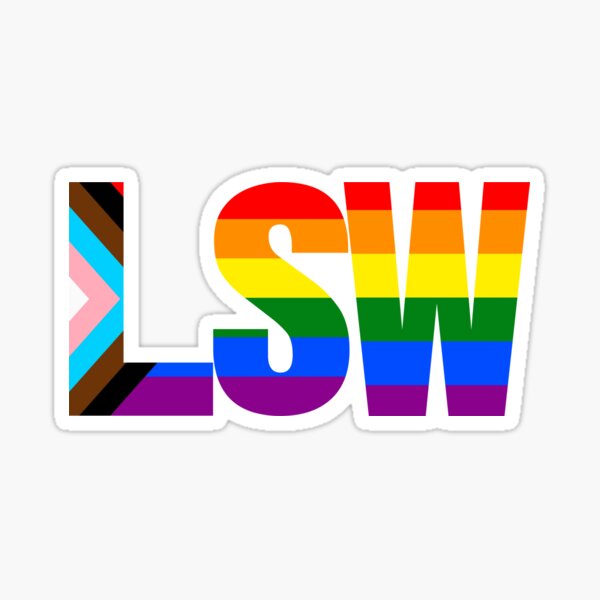 "Queer with an LSW" Sticker for Sale by holyqueerit | Redbubble