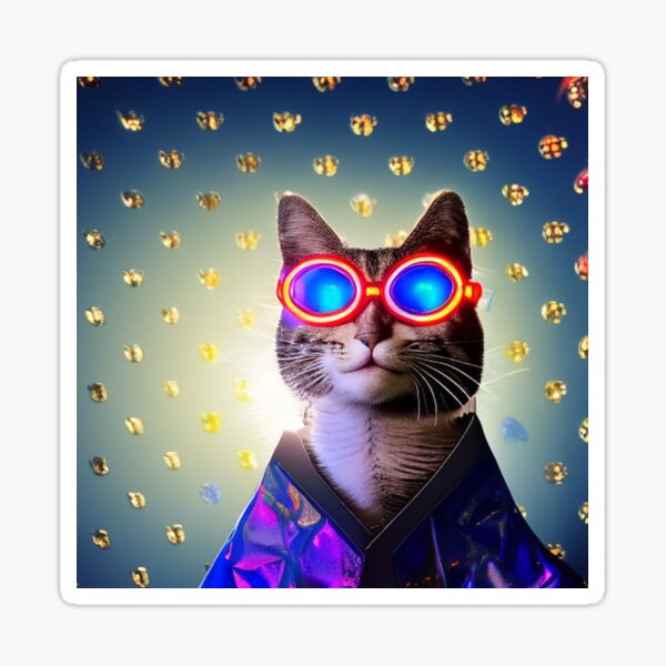 "exclusive groovy fashionable haute cat with glasses and gold chain ...