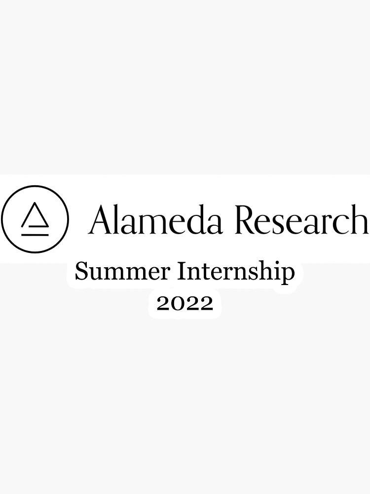 "Alameda Research Summer Internship 2022 FTX SBF Crypto Meme" Sticker ...