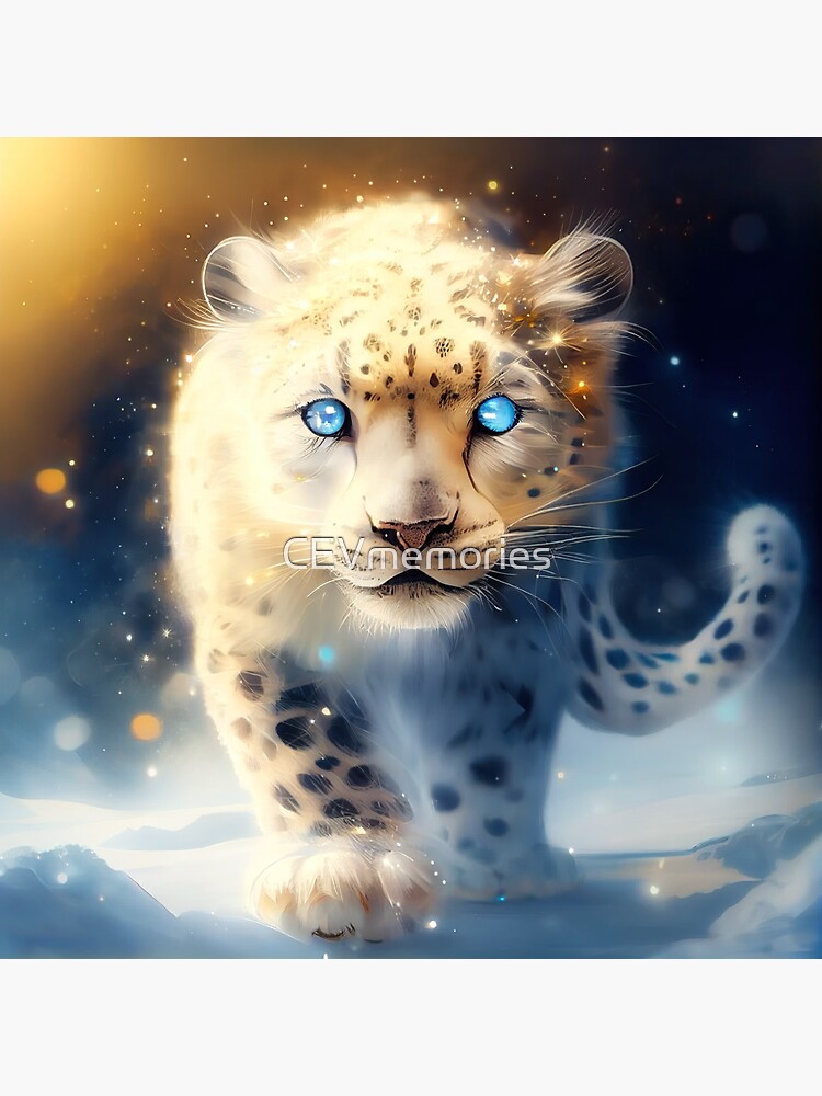"Spirit animal : Snow Leopard" Sticker for Sale by CEVmemories | Redbubble