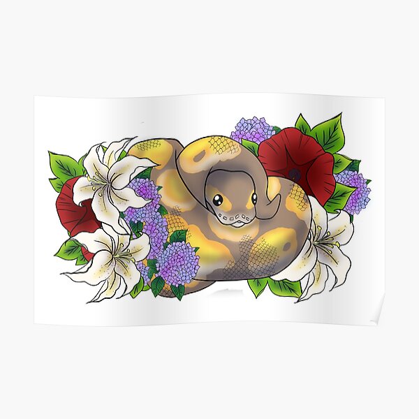 "Ball Python Banana" Poster for Sale by Kirin-Riki | Redbubble