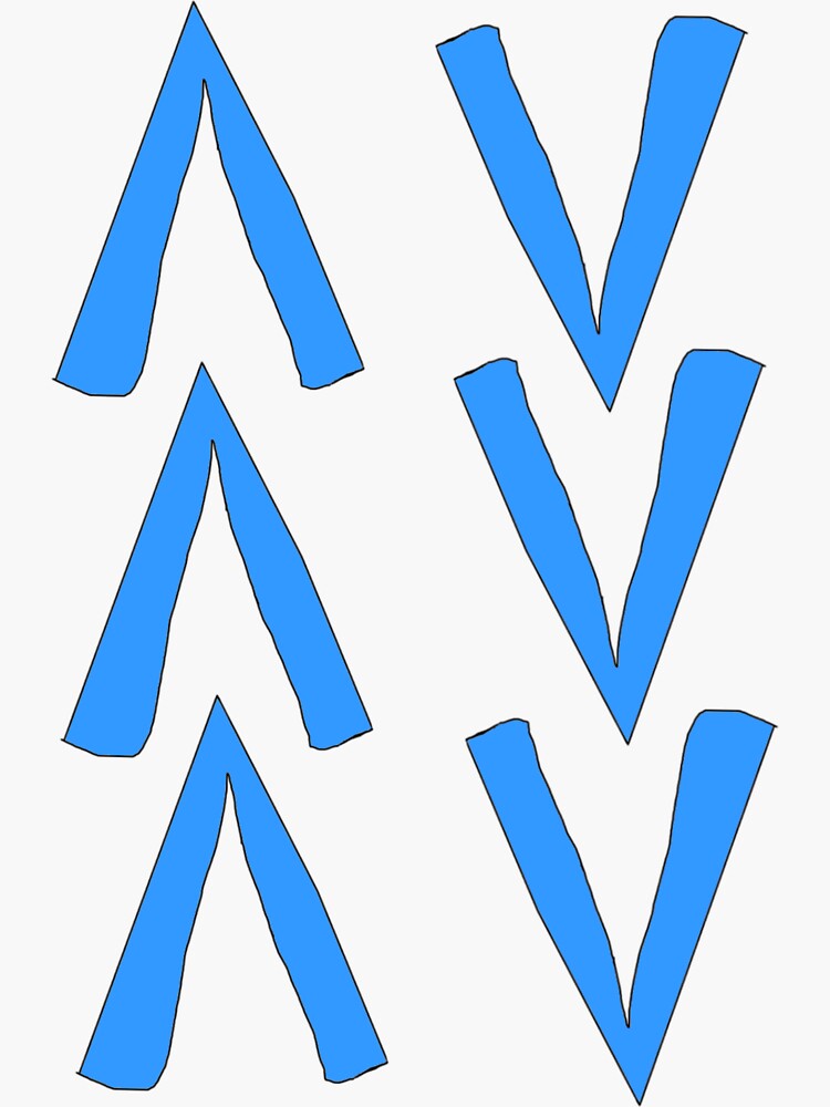 "Light blue up and down arrow pattern" Sticker for Sale by ...