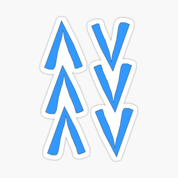 "Light blue up and down arrow pattern" Sticker for Sale by ...