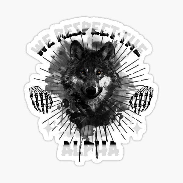 "Alpha Wolf-Dark Look" Sticker for Sale by CatsExpressions | Redbubble