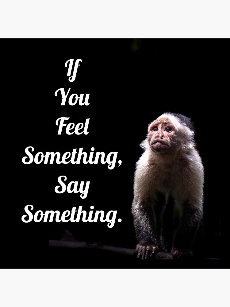 "cute monkey photo, mental health message" Sticker for Sale by JWTBWart ...