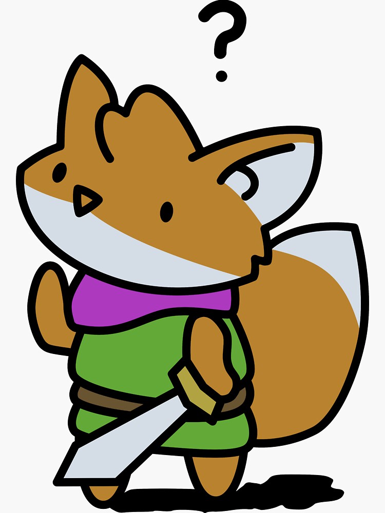 "Tunic Fox Pondering" Sticker for Sale by Abysswalker64 | Redbubble