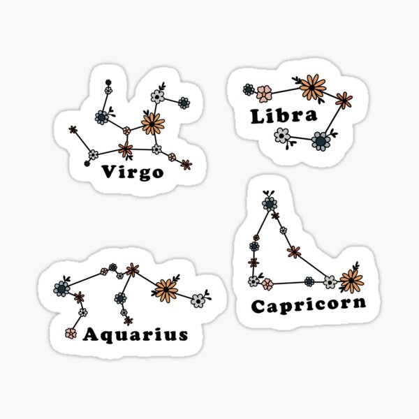 "Horoscope Part 2" Sticker for Sale by Nakikej | Redbubble