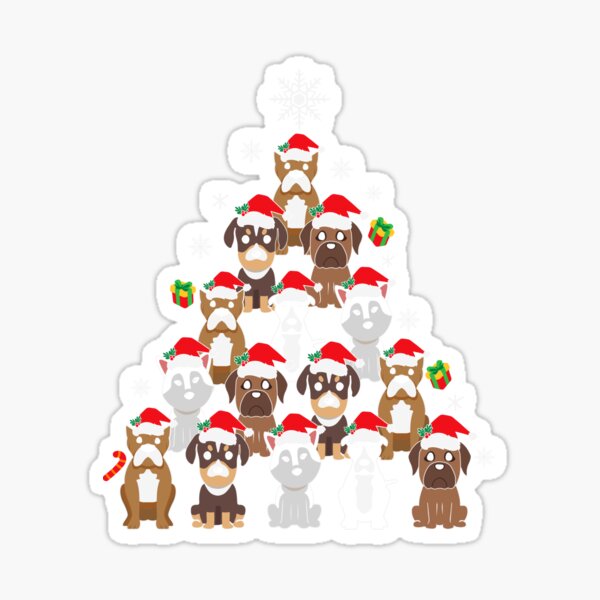"christmas dog" Sticker for Sale by amineSTARS | Redbubble