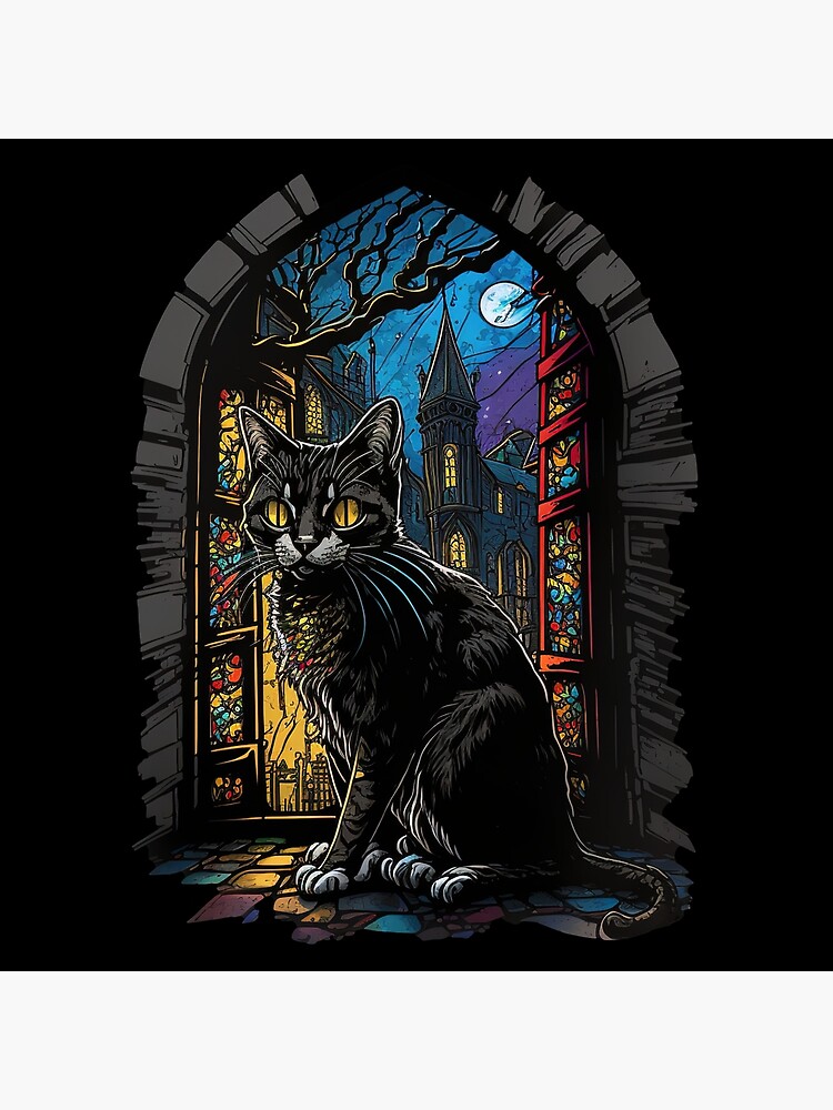 "Stained Glass Outcast Cat" Poster for Sale by 9LivesCats | Redbubble