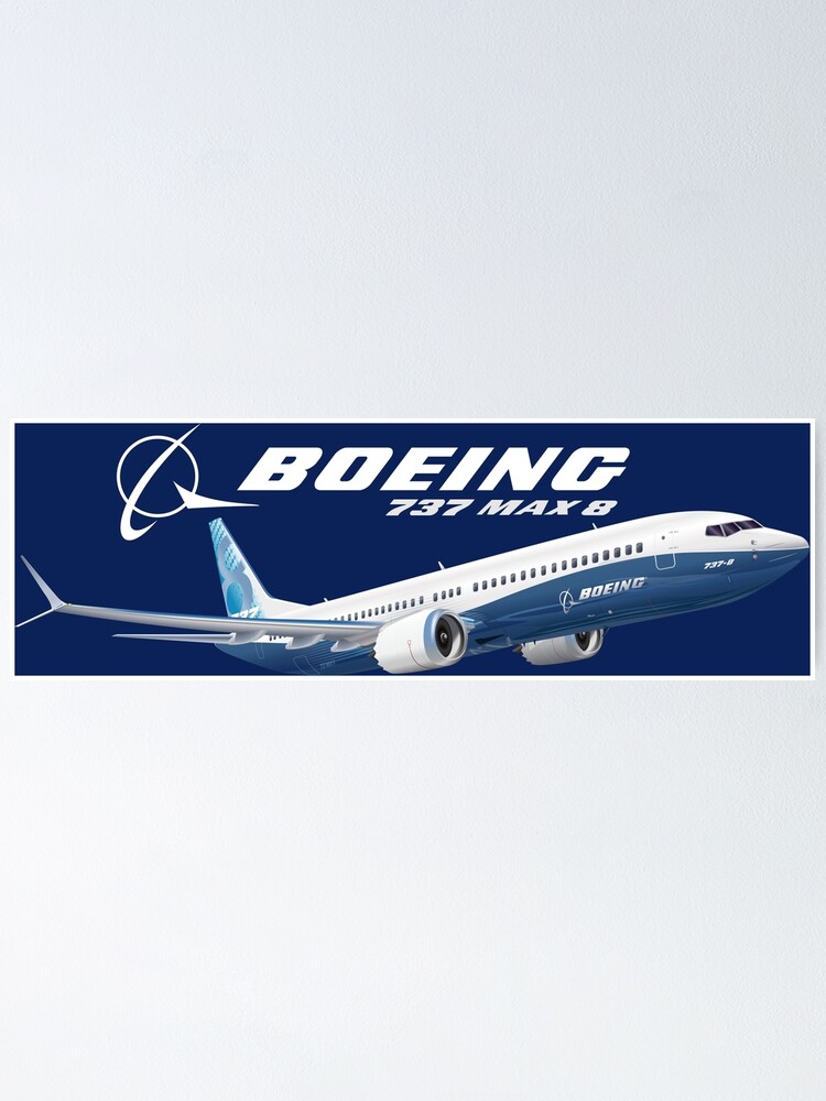 "Boeing 737-8 MAX" Poster for Sale by bjcoving | Redbubble