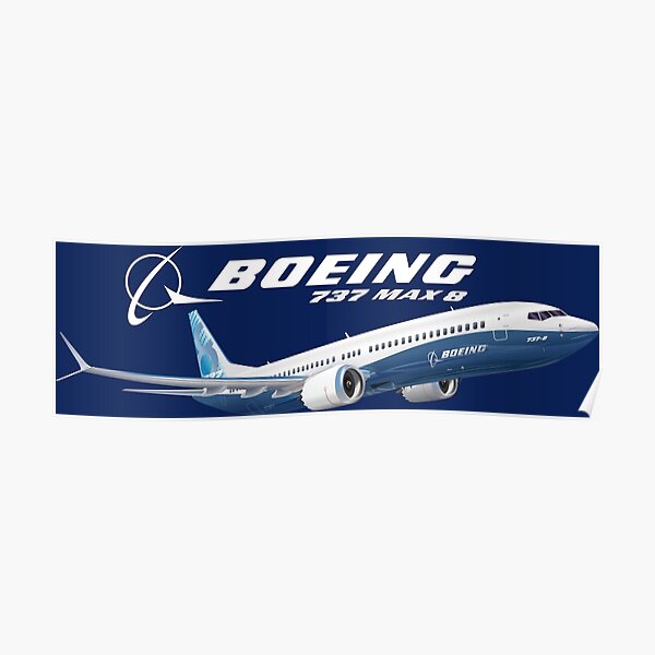 "Boeing 737-8 MAX" Poster for Sale by bjcoving | Redbubble