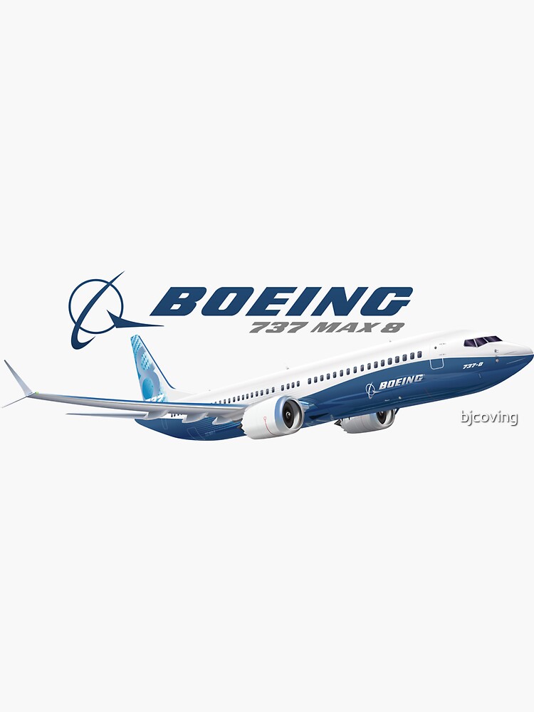 "Boeing 737-8 MAX" Sticker for Sale by bjcoving | Redbubble