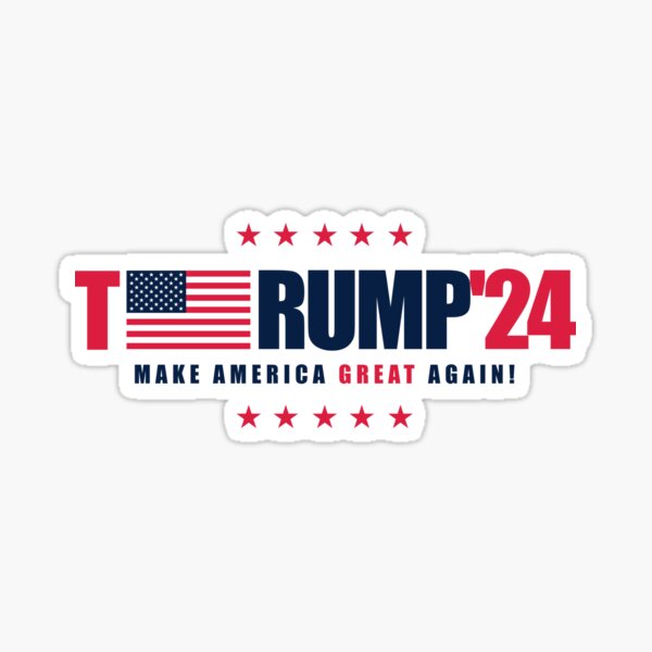 "American Flag Trump 2024" Sticker for Sale by knapst | Redbubble