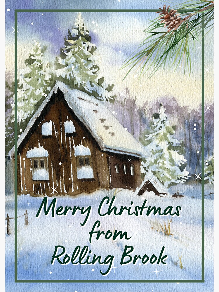 "Merry Christmas from Rolling Brook Card" Sticker for Sale by ...
