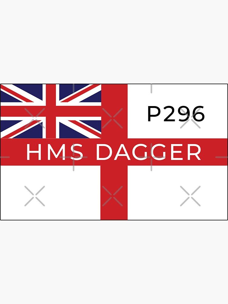 "HMS Dagger On British White Ensign - P296 - British Navy Cutlass Class ...