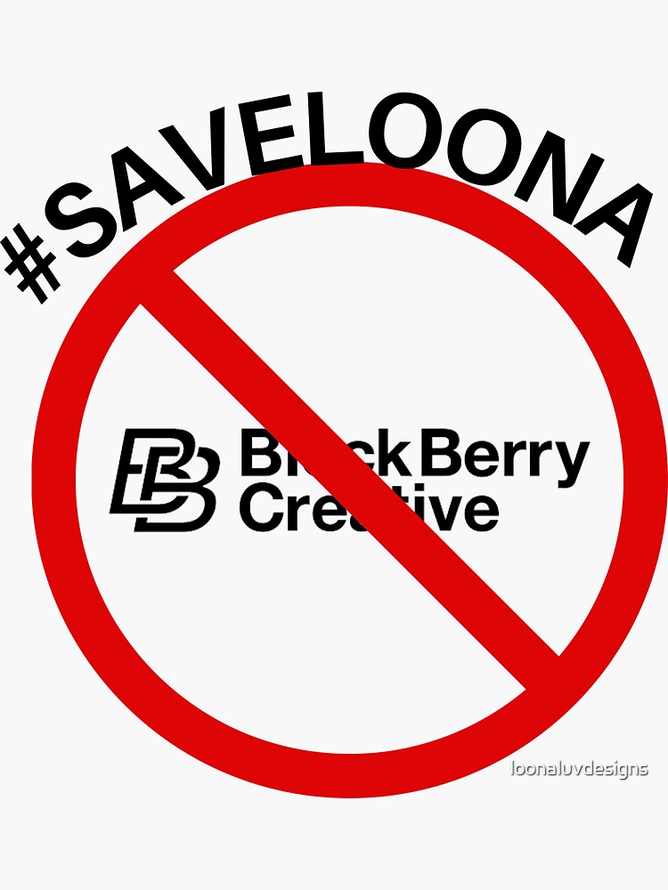 "#saveloona blockberry creative hater" Sticker for Sale by ...