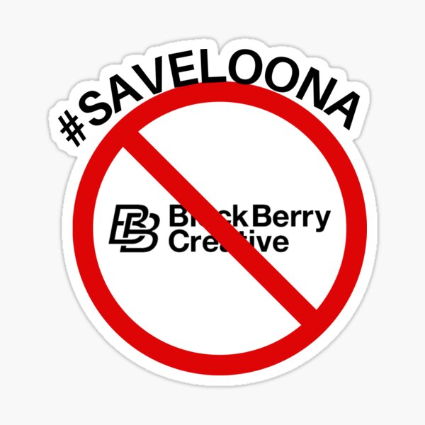 "#saveloona blockberry creative hater" Sticker for Sale by ...