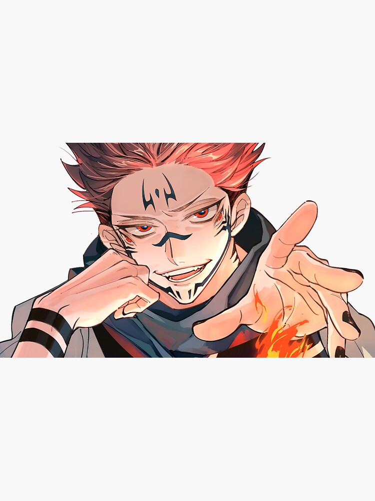 "Sukuna Red- jujutsu kaisen Sticker" Sticker for Sale by Lux45 | Redbubble